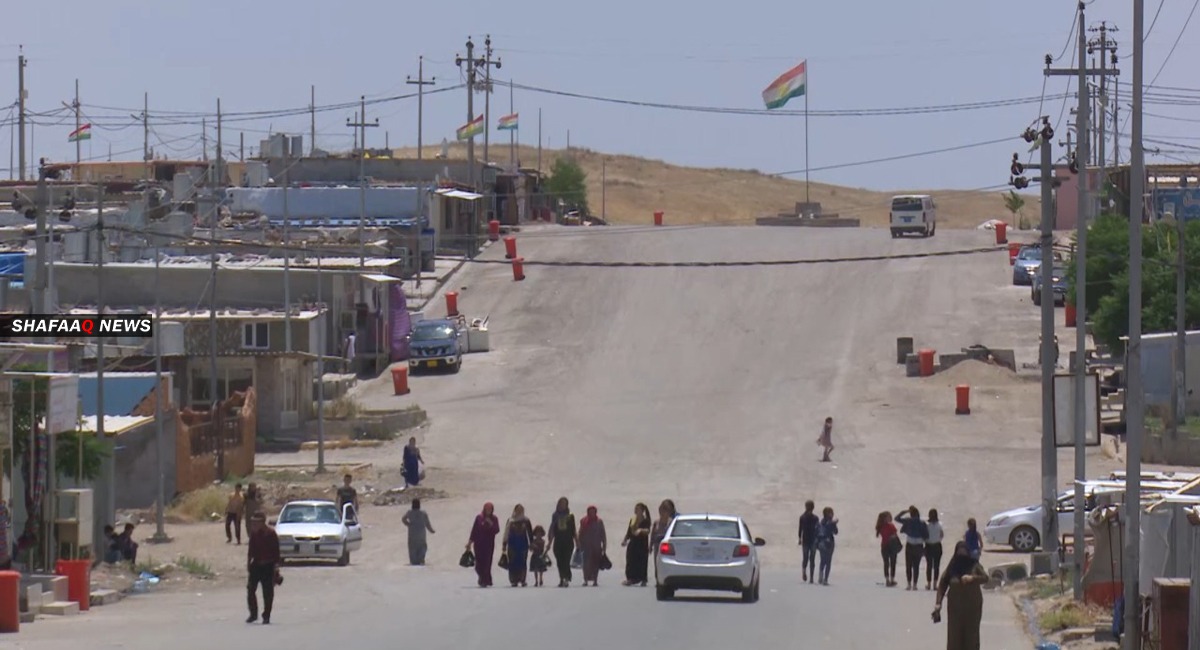 A refugees' camp ravaged by a huge blaze in Duhok - Shafaq News